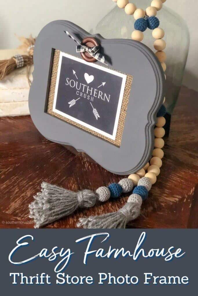 Easy Farmhouse Thrift Store Photo Frame - Southern Crush at Home
