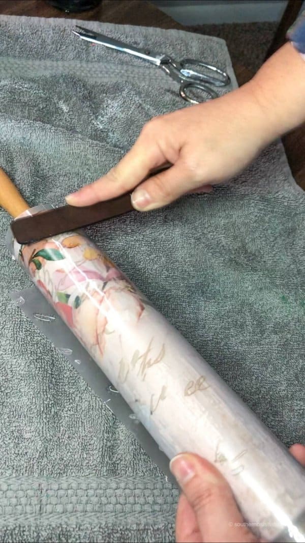 How To Make Decorative Rolling Pins With Floral Transfer