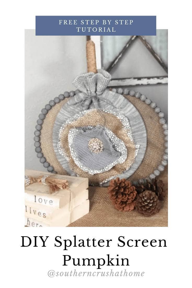 How to Make a Dollar Tree Splatter Screen Pumpkin