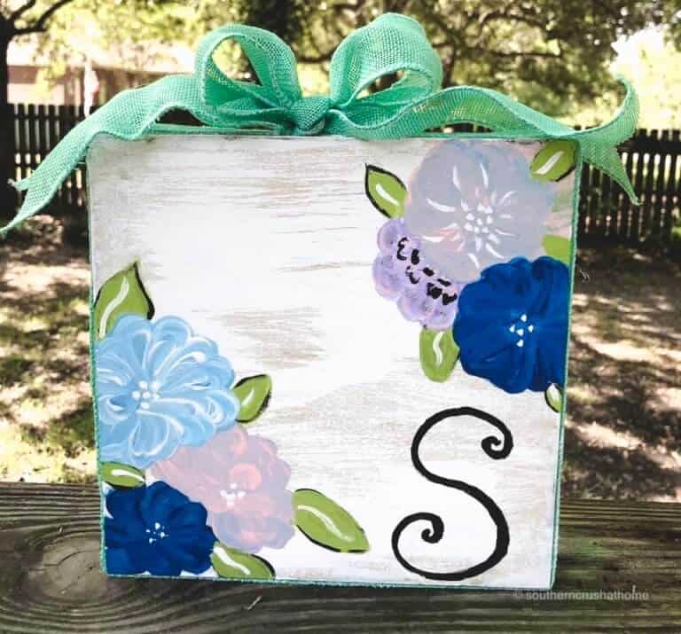 DIY Painted Wood Block - Southern Crush at Home