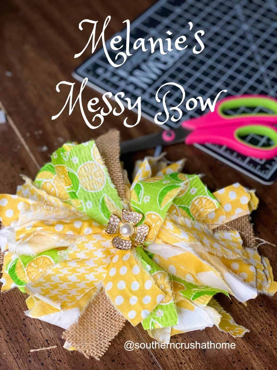 DIY Messy Bow Tutorial (Easy Bow Making) - Southern Crush at Home