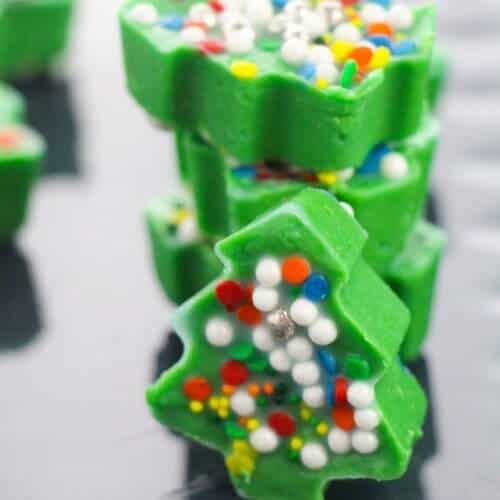 3 Ingredient Christmas Tree Fudge - Southern Crush at Home