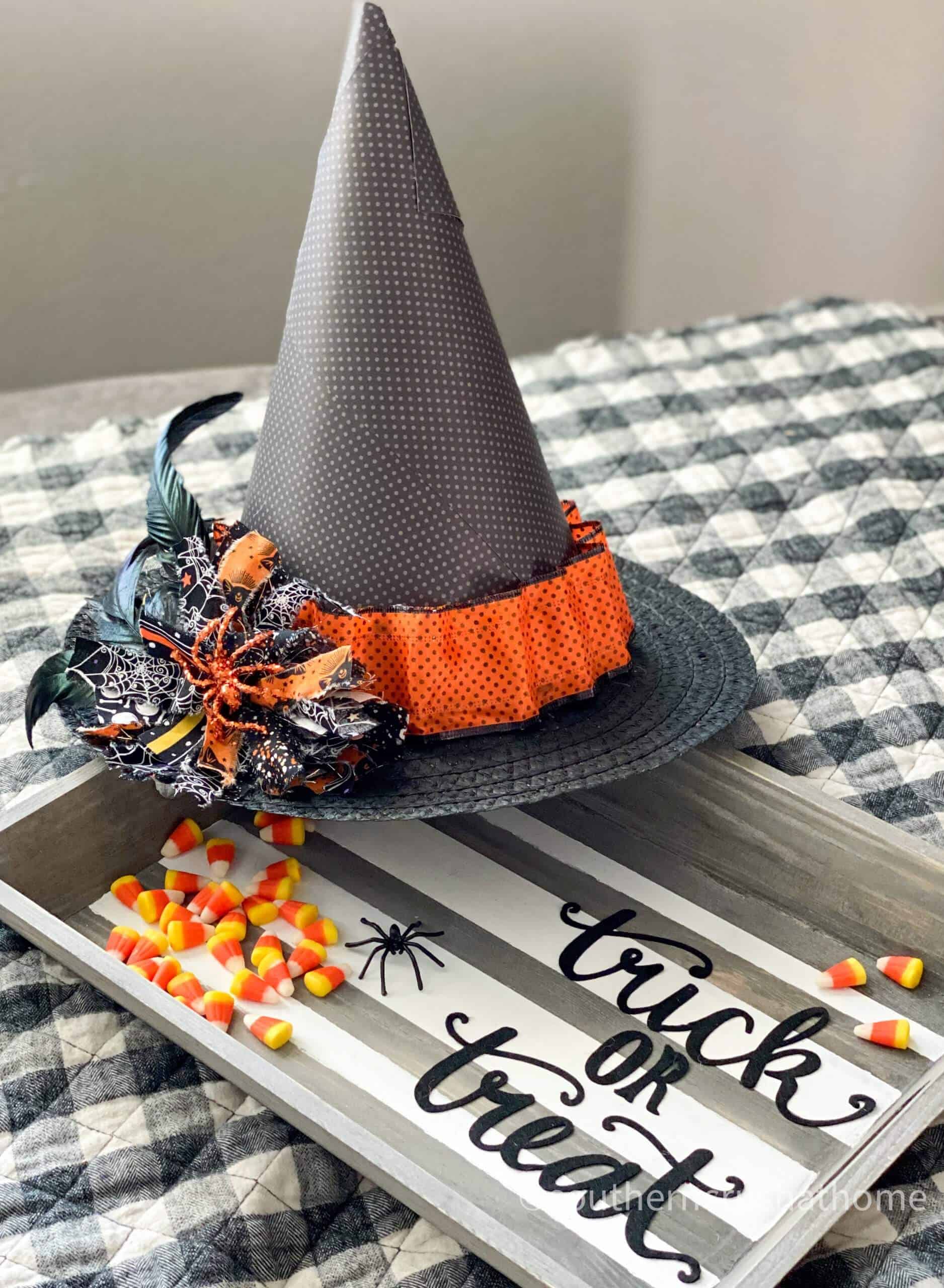 Halloween Witch Hat DIY Tutorial - Southern Crush at Home