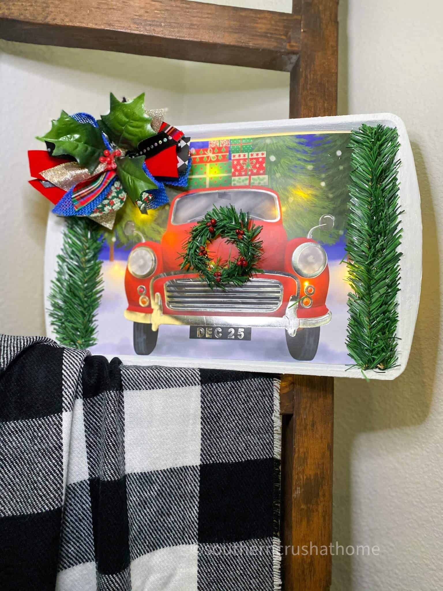 Dollar Tree Grill Pan Christmas Decor - Southern Crush at Home