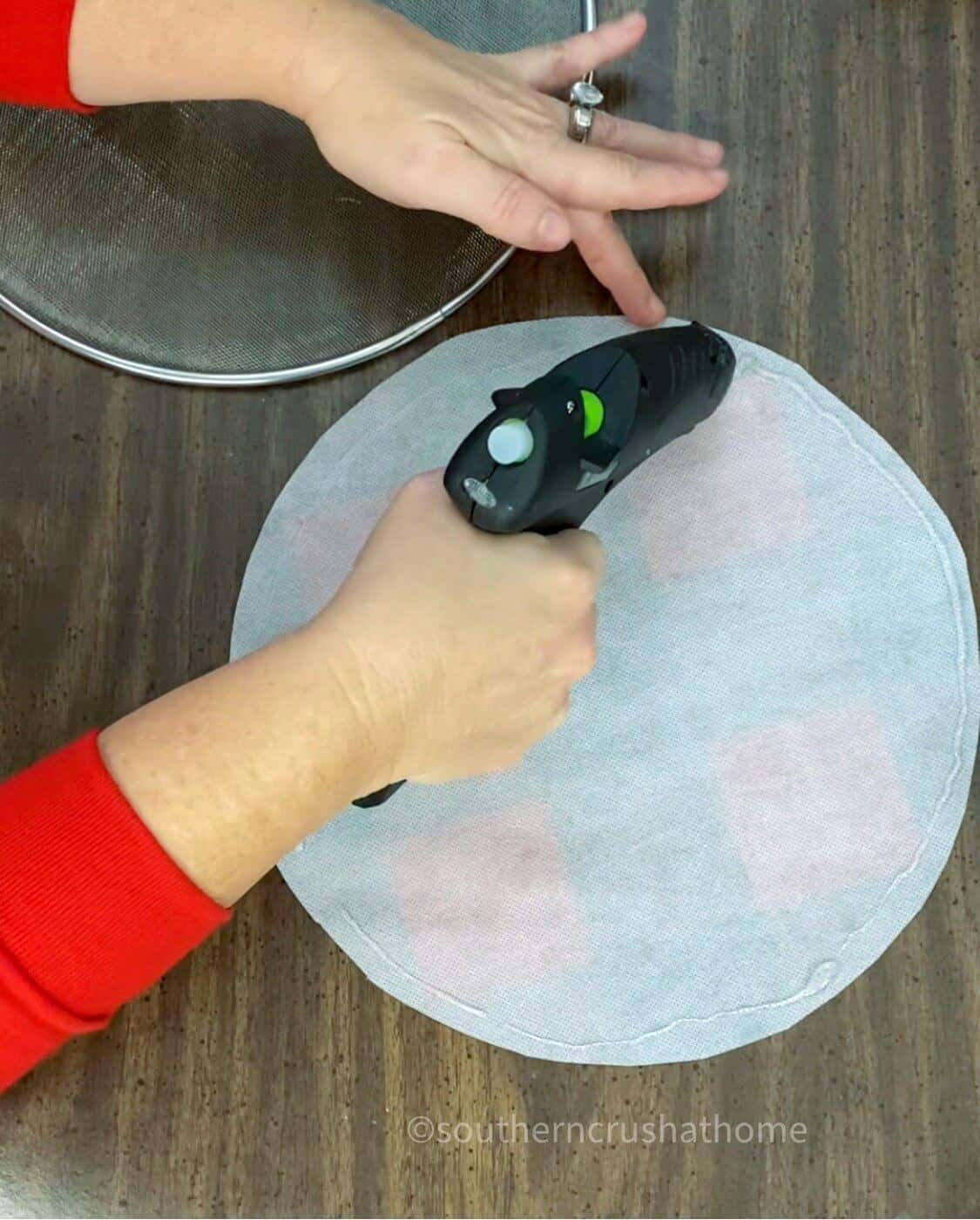 Dollar Tree Splatter Screen Buffalo Check Ornament DIY