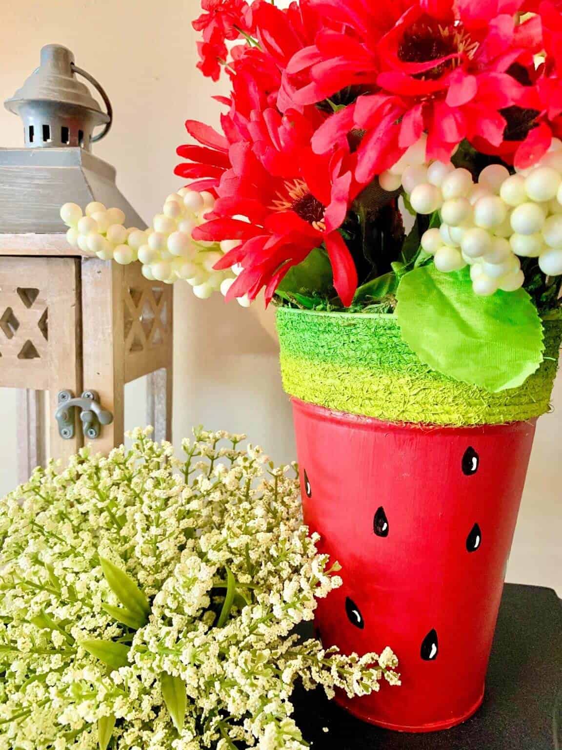 DIY Watermelon Planter (Fun Summer Craft Idea!) - Southern Crush at Home