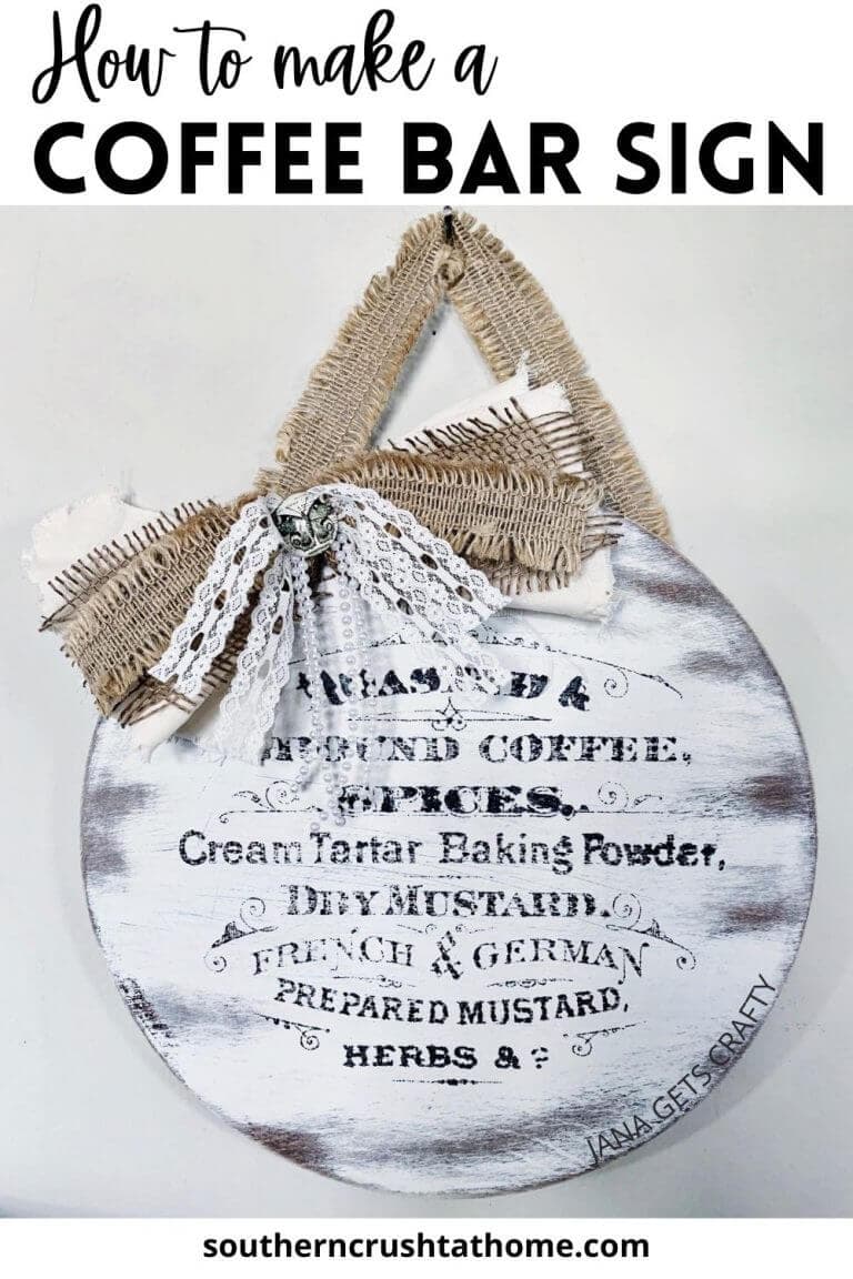 How to Make a Coffee Bar Sign with an Image Transfer - Southern Crush ...
