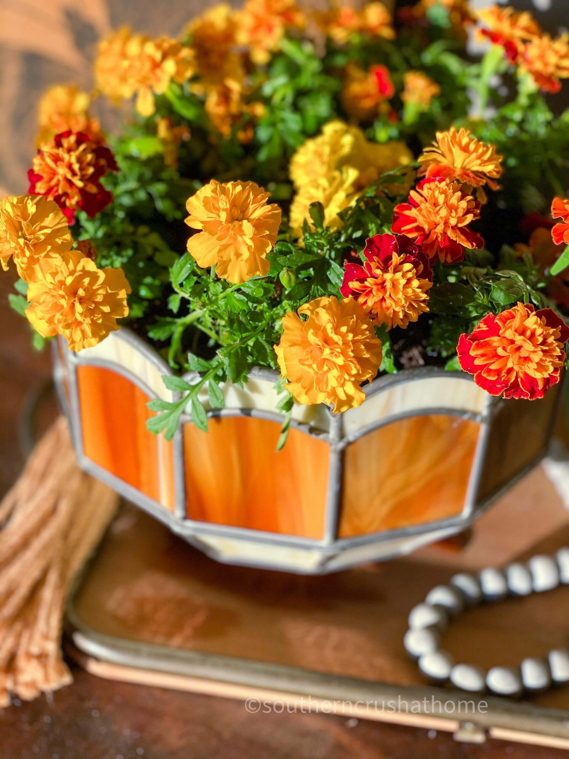 DIY Vintage Lampshade Planter - Southern Crush at Home