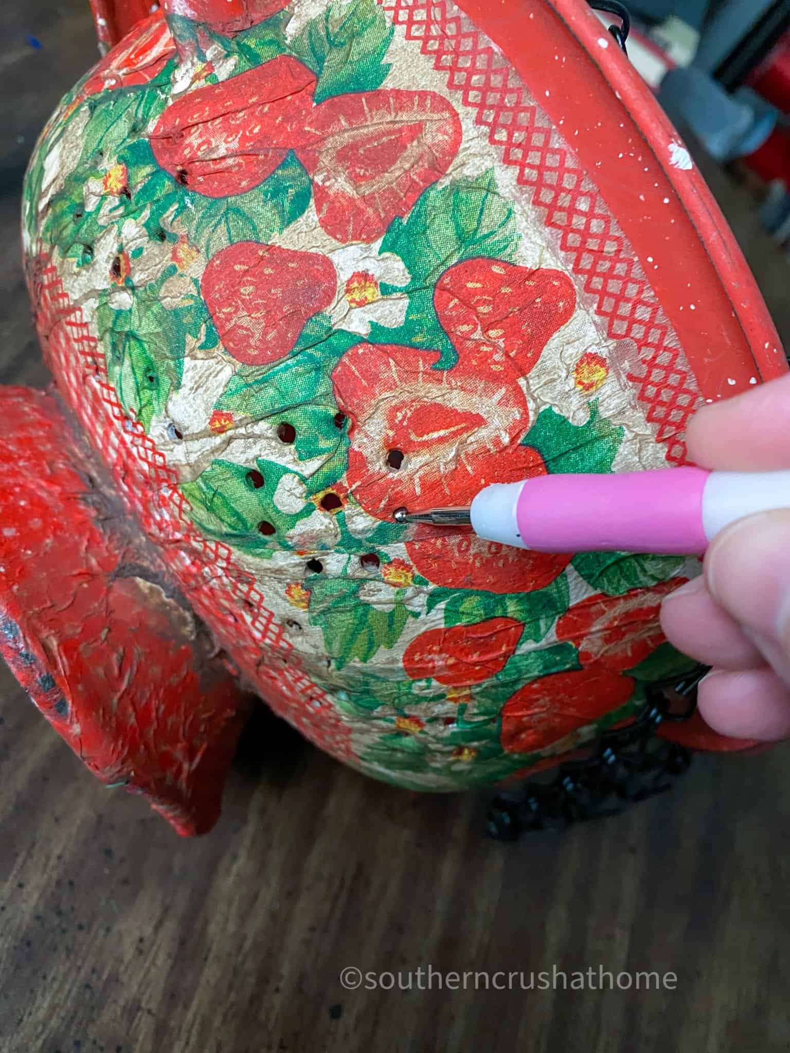 Upcycled Vintage Hanging Colander Planter - Southern Crush at Home