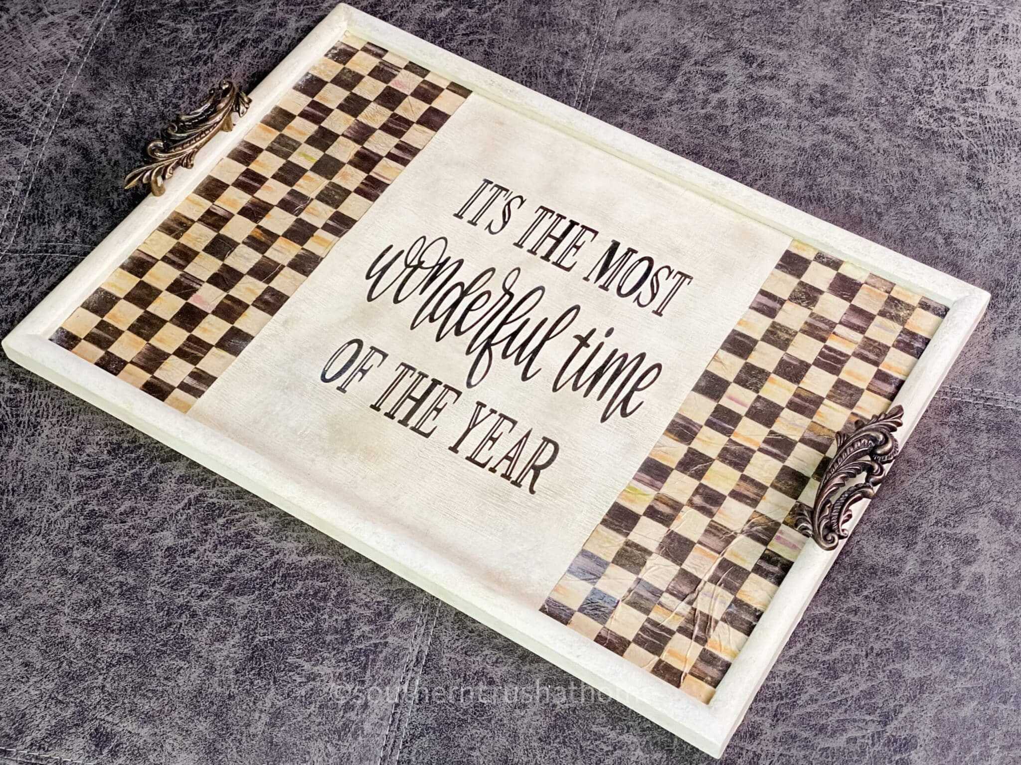 Gorgeous $2 Thrift Store Tray Makeover (Video Tutorial)