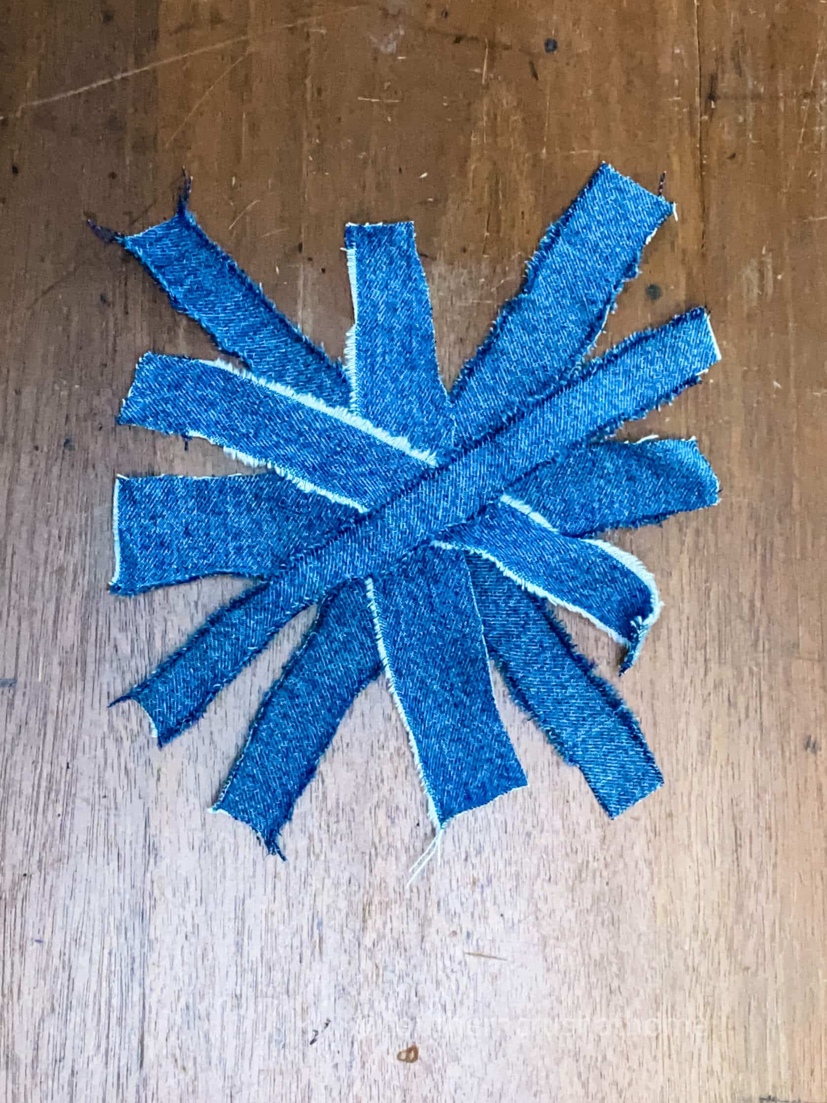 How to Make a Denim Messy Bow - Southern Crush at Home