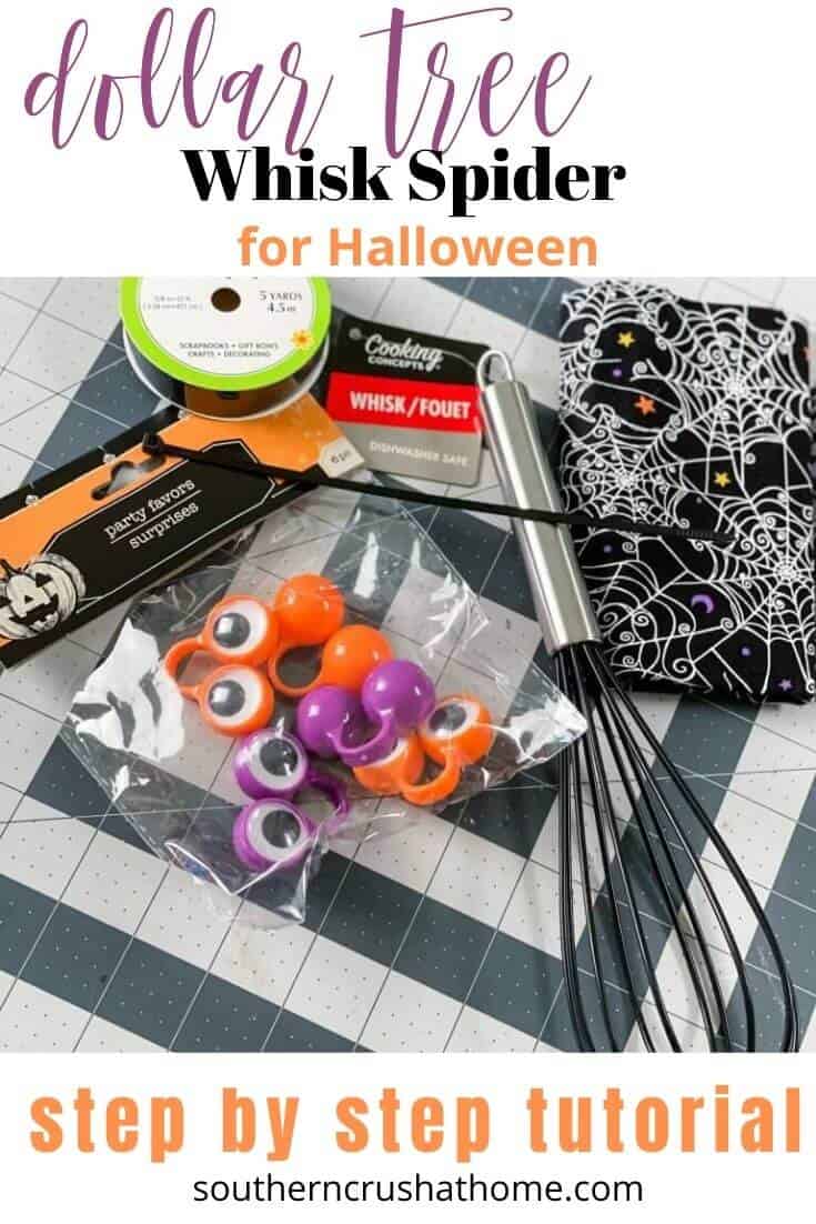 Dollar Tree Whisk Spider (featuring a Spider Messy Bow)