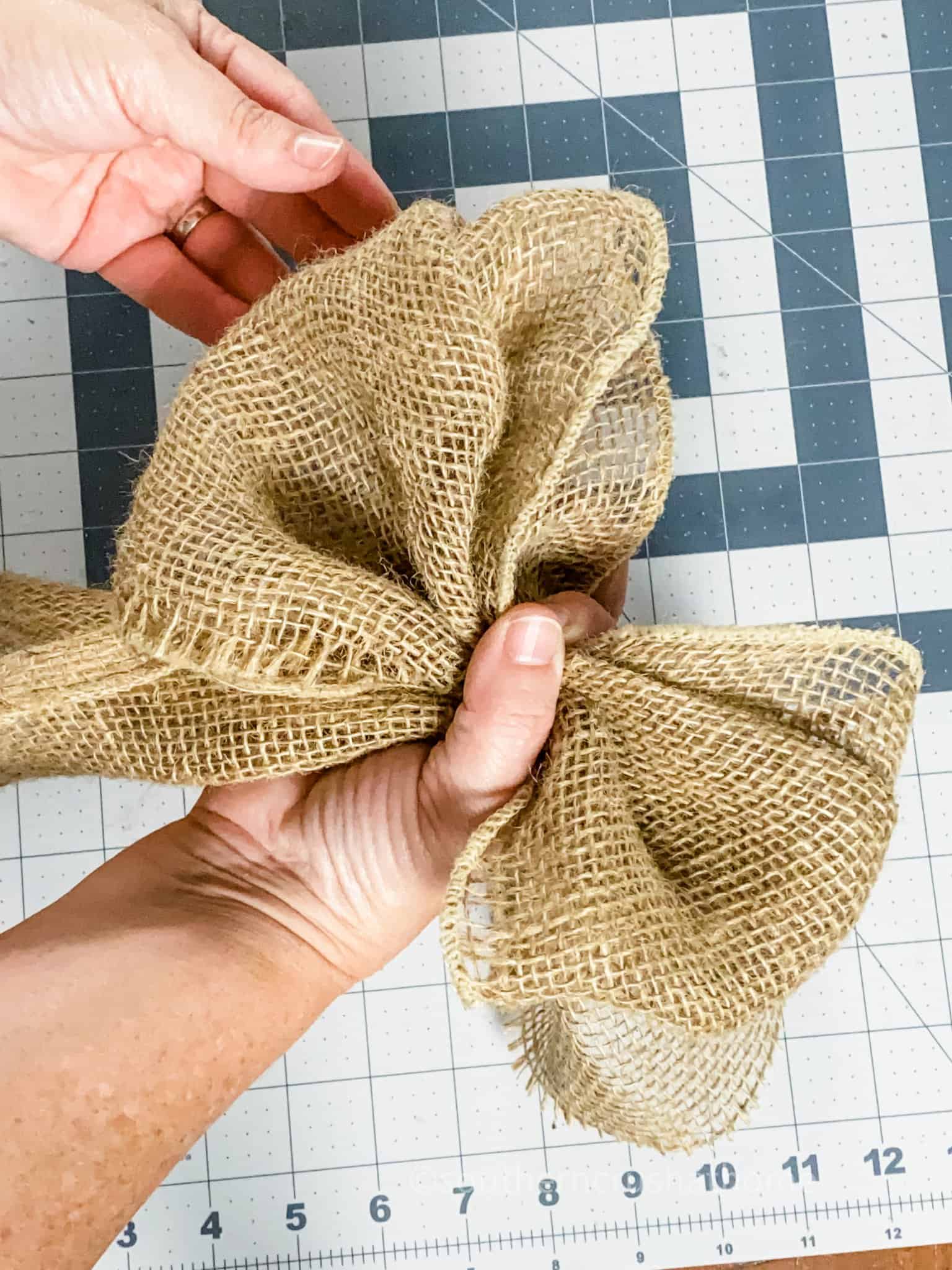 How to Make a DIY Burlap Bow in Five Minutes - Southern Crush at Home