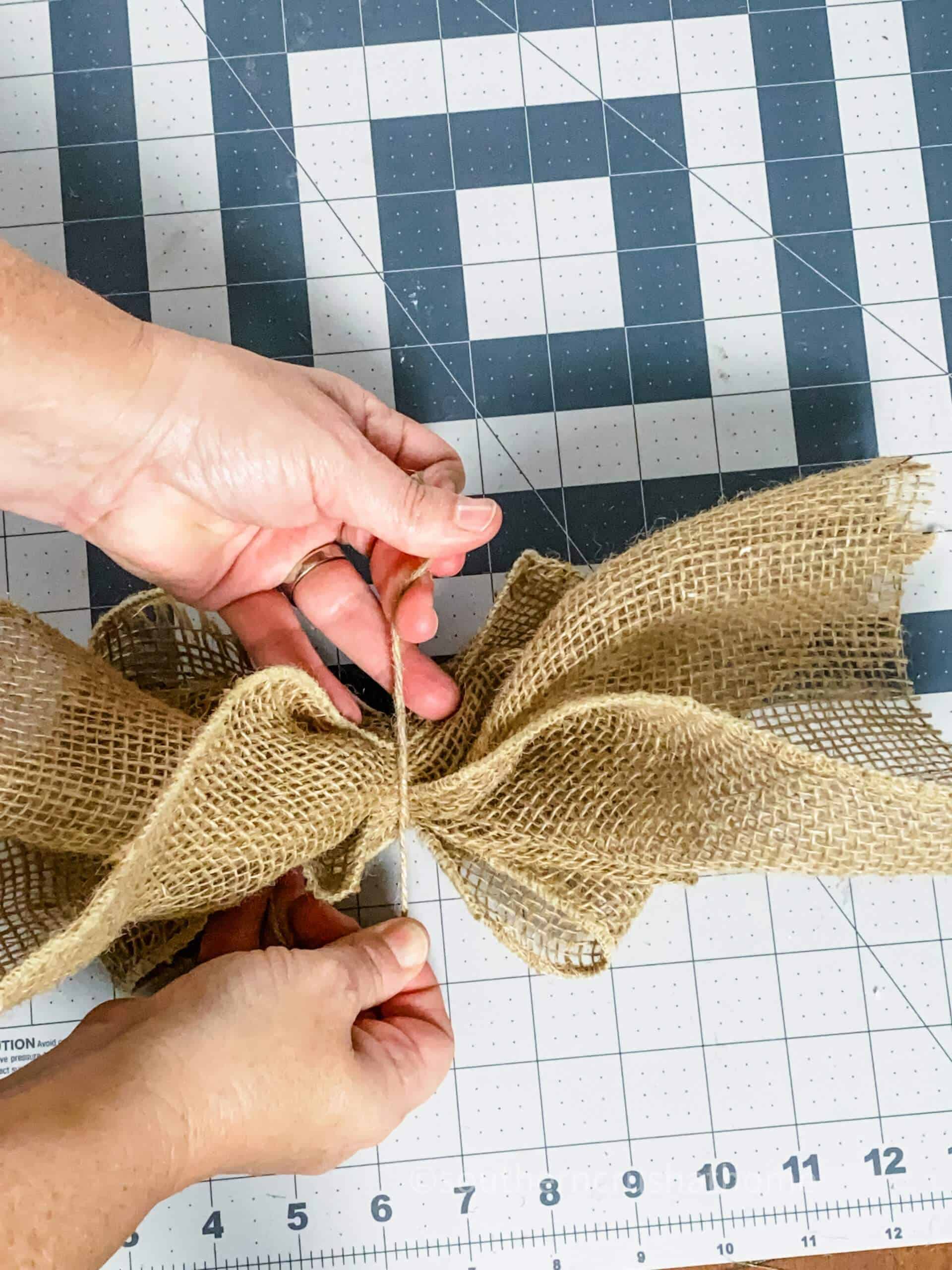 How to Make a DIY Burlap Bow in Five Minutes - Southern Crush at Home
