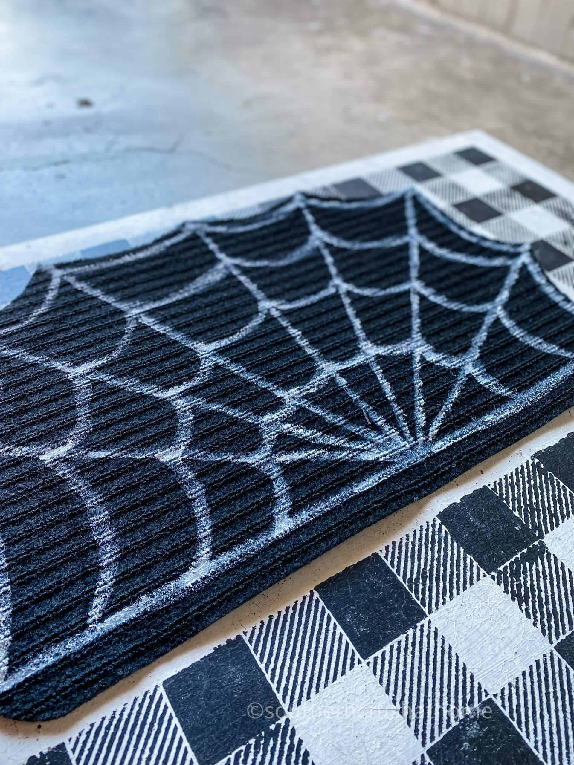 Dollar Tree Spiderweb Doormat DIY - Southern Crush at Home
