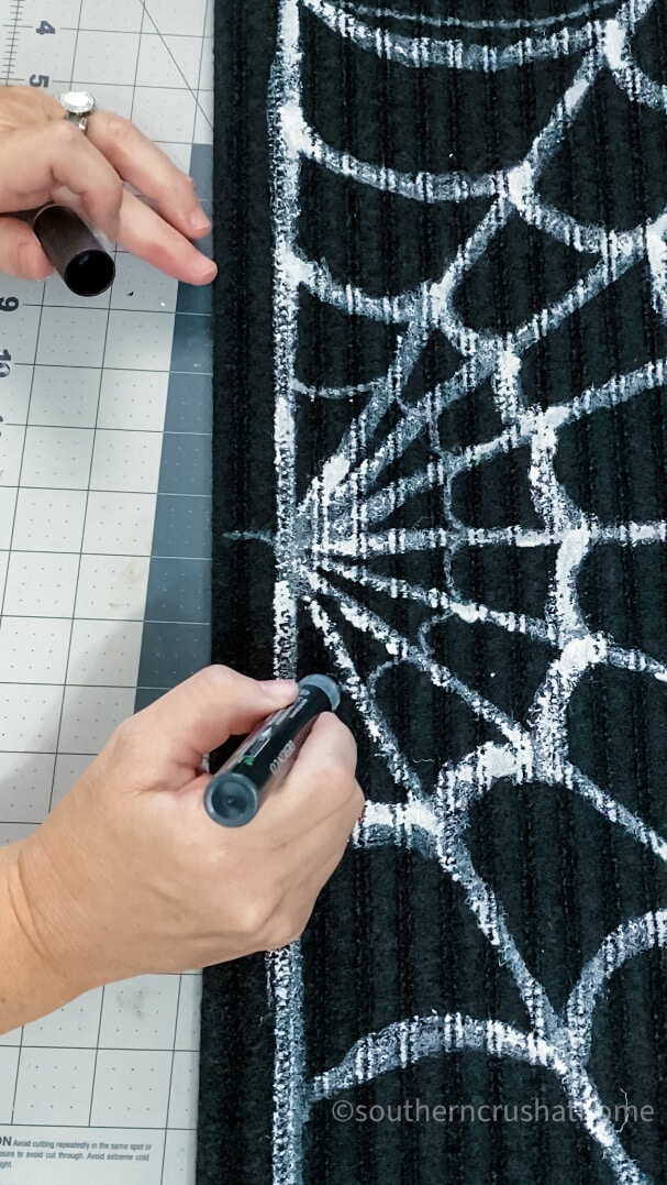 Dollar Tree Spiderweb Doormat DIY - Southern Crush at Home
