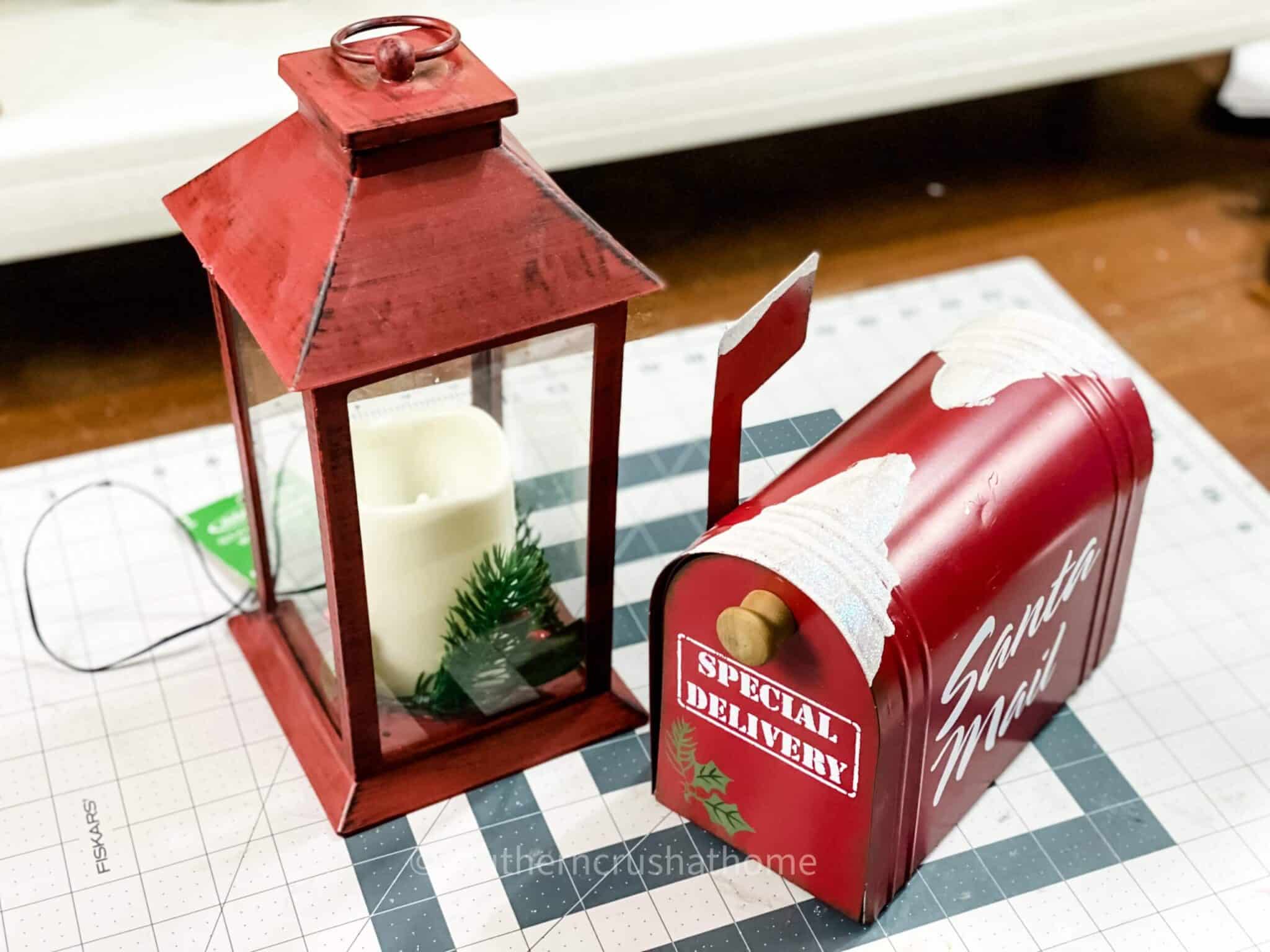 Christmas Lantern & Santa Mailbox Thrift Flips - Southern Crush at Home