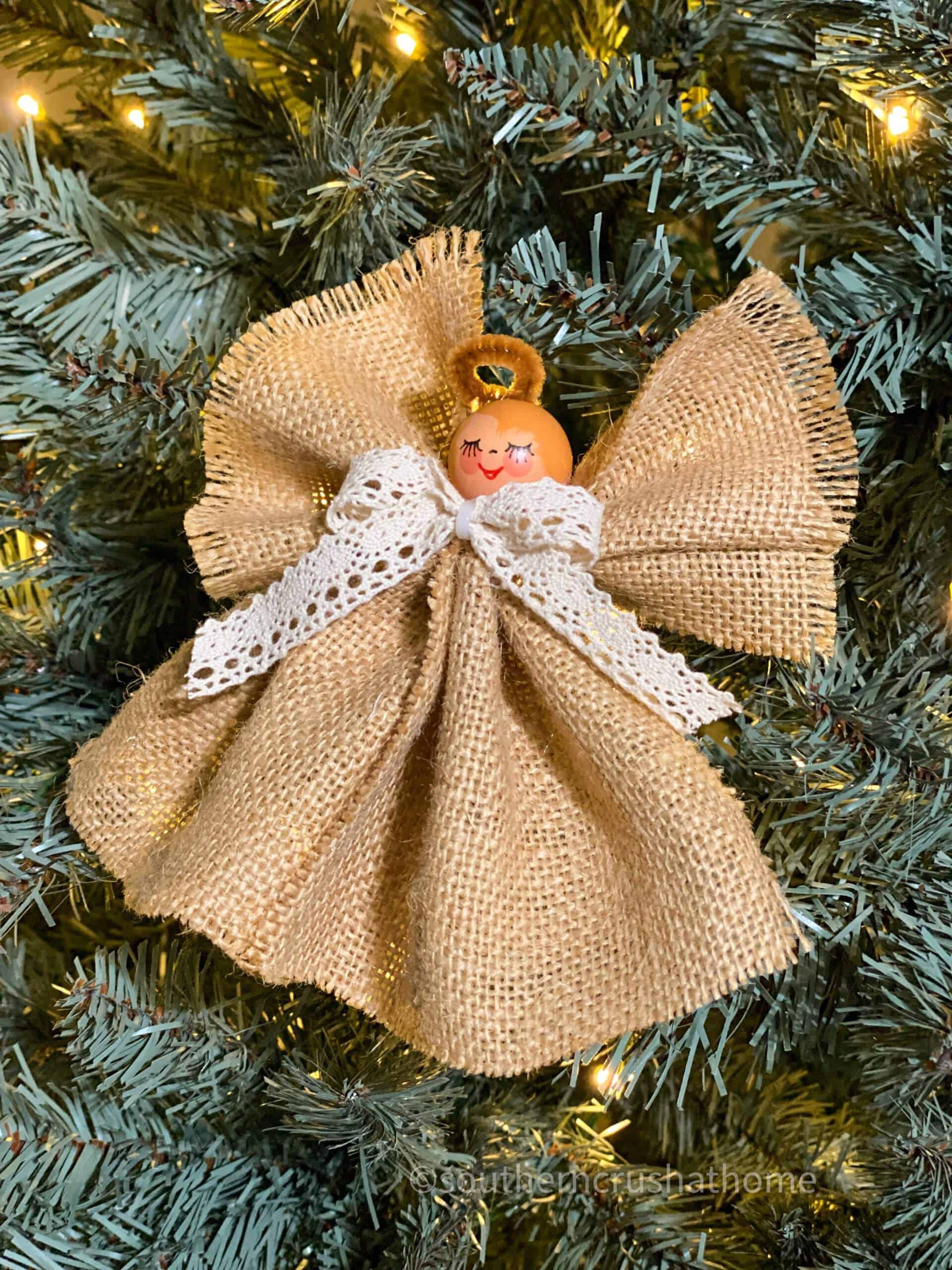DIY Angel Ornament (using Drop Cloth or Burlap)