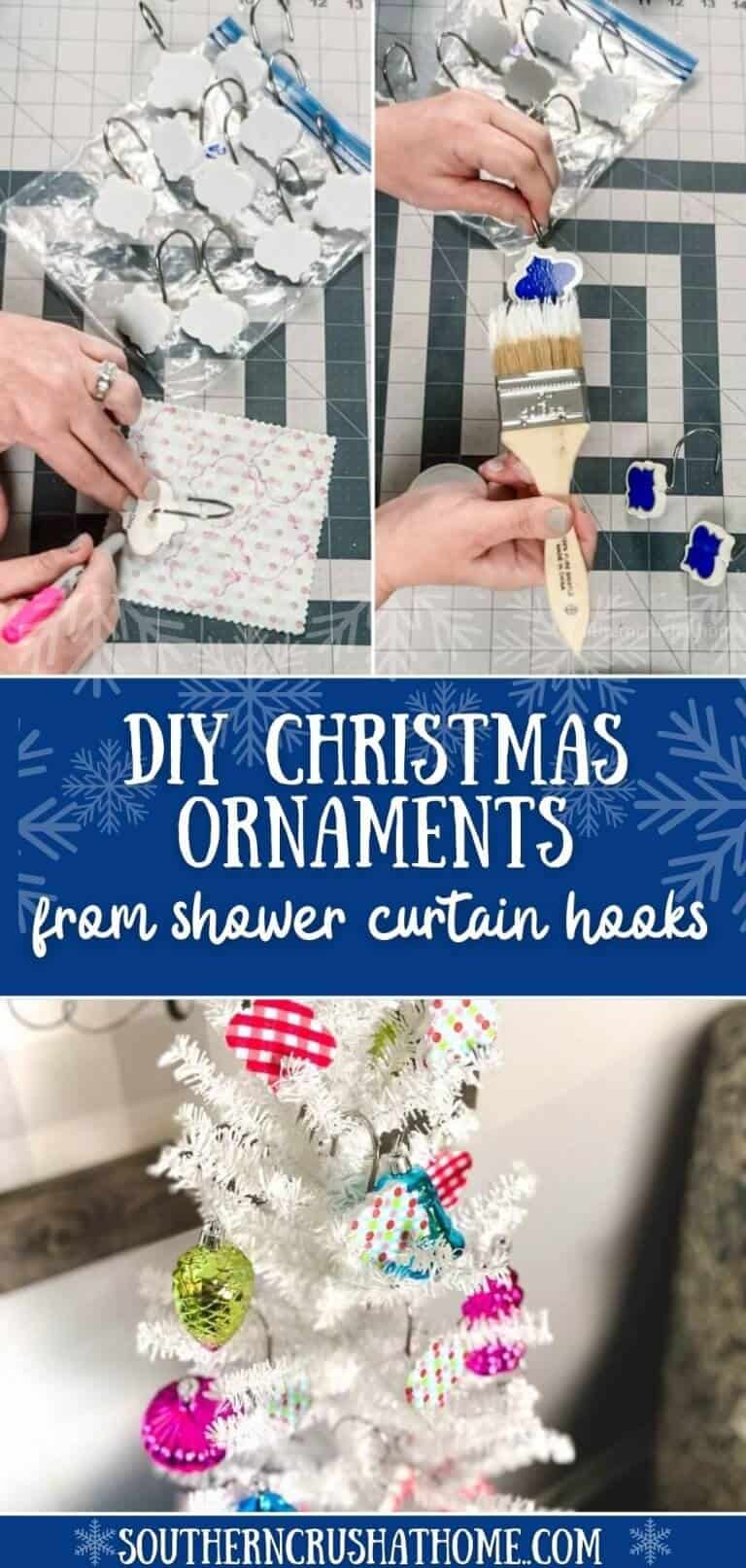 DIY Christmas Ornaments (Using Shower Curtain Hooks)