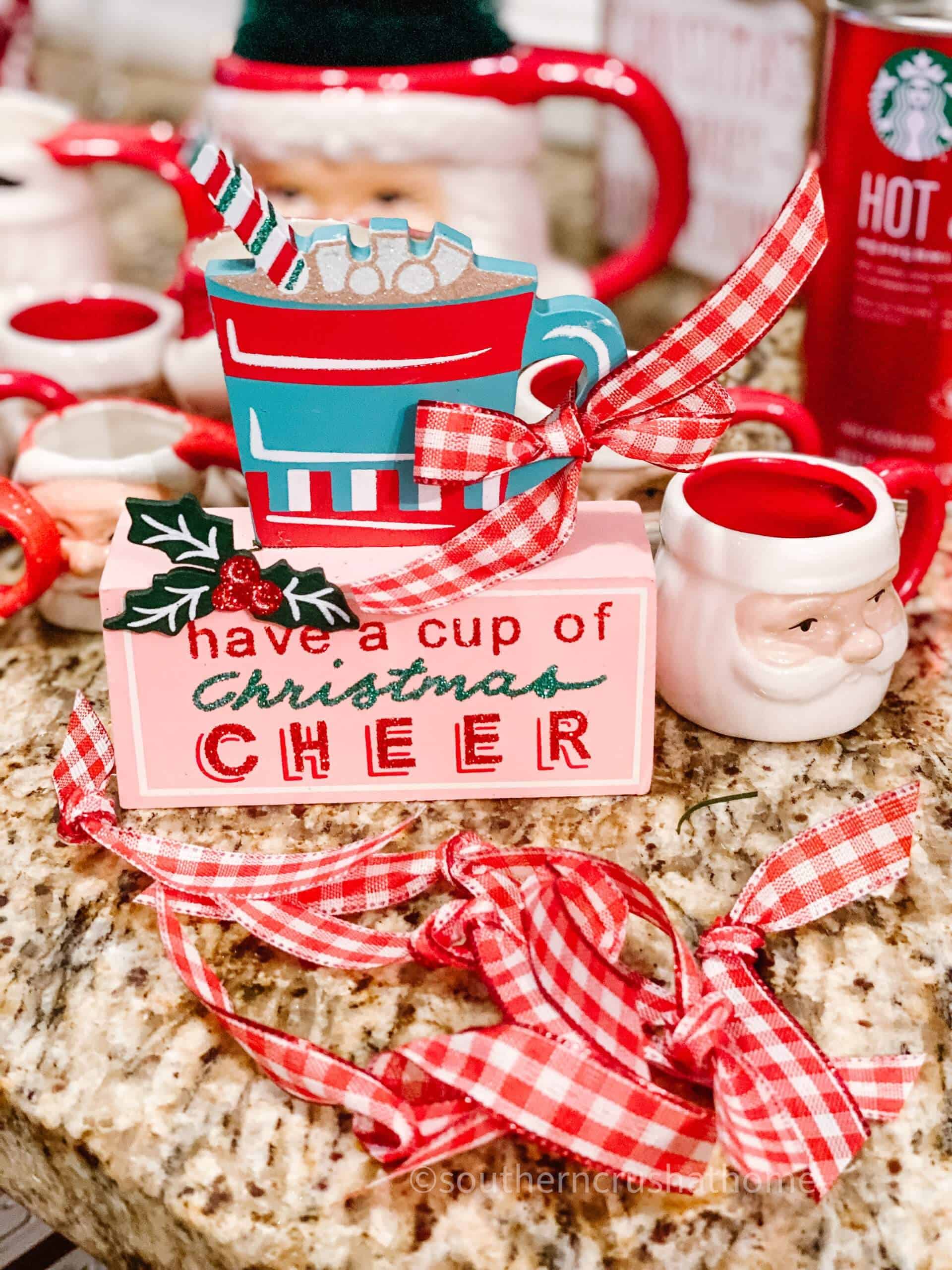 How to Make a Vintage Santa Mug Christmas Tree - Southern Crush at Home