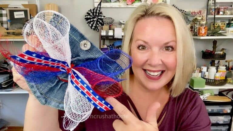 How to Make an Easy Bow (using Mesh Ribbon) - Southern Crush at Home