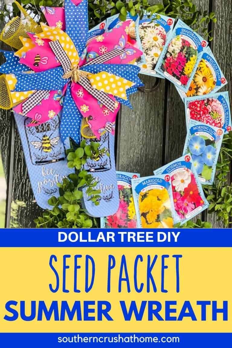 Summer Wreath (using Dollar Tree Seed Packets)