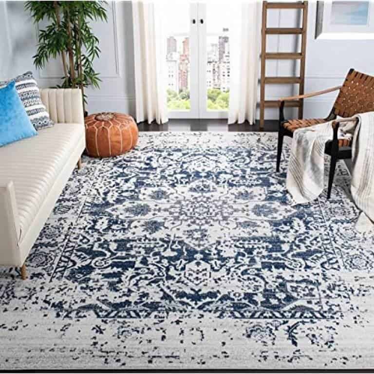 Best 8x10 Blue Area Rugs for Your Living Room (plus Rug Size Guide)