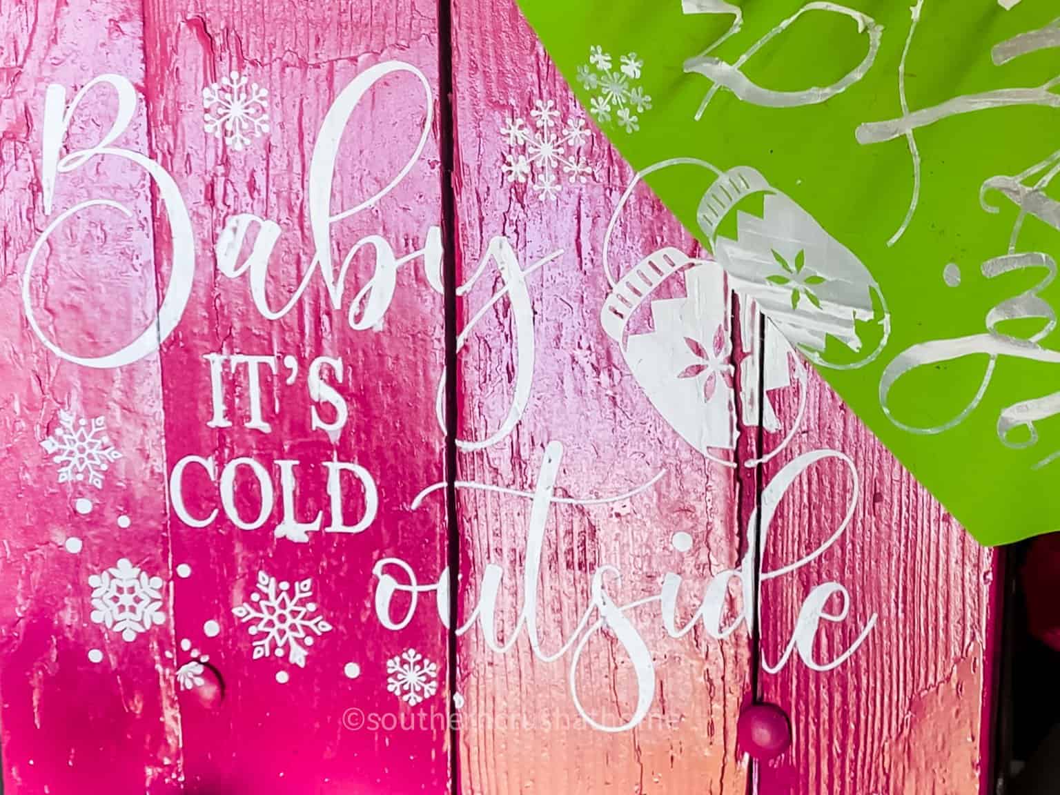 Front Porch Decor: How to Make a Pink Vintage Sled