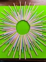 How to Make A Fun Spring Wreath Using Paper Straws