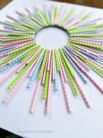 How to Make A Fun Spring Wreath Using Paper Straws