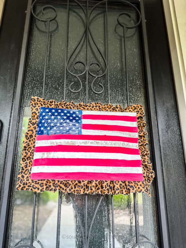 Patriotic Front Door Decor: Easy DIY Paper Bag Flag