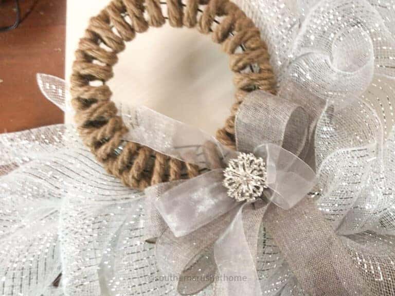 DIY Angel Wings Deco Mesh Wreath - Southern Crush at Home