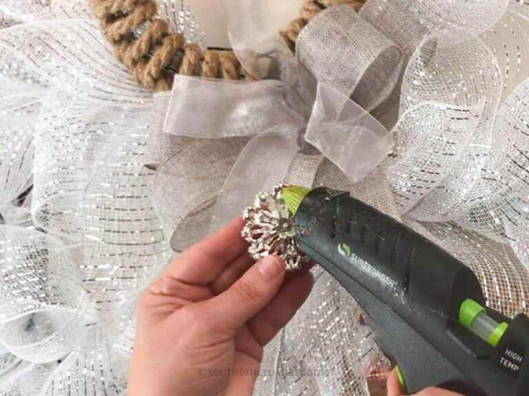 DIY Angel Wings Deco Mesh Wreath - Southern Crush at Home