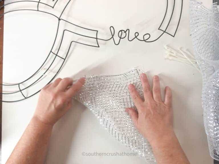 DIY Angel Wings Deco Mesh Wreath - Southern Crush at Home