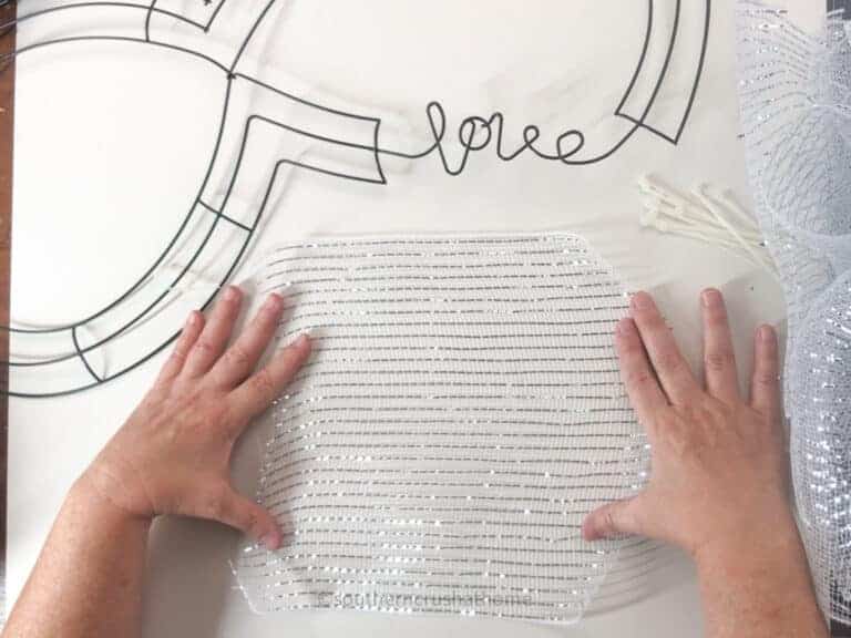 DIY Angel Wings Deco Mesh Wreath - Southern Crush at Home