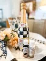 DIY Hand-Painted Buffalo Plaid Champagne Bottle Gift Idea - Southern ...