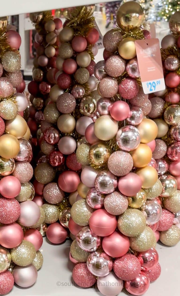 How to Make an Easy Dollar Store Ornament Tree DIY - Southern Crush at Home