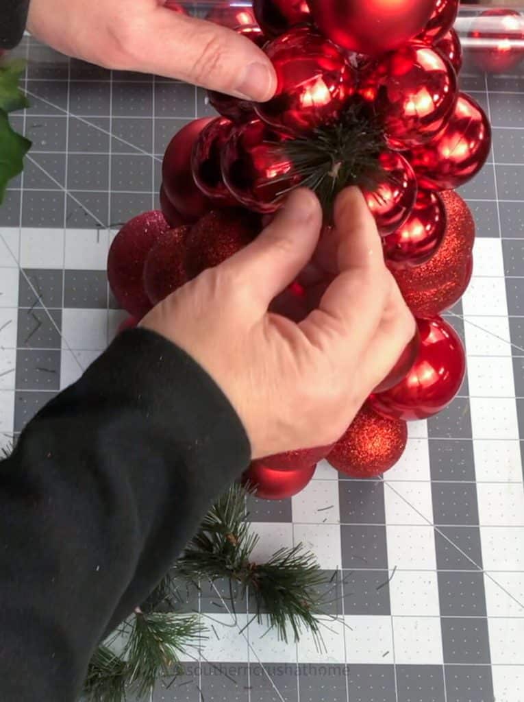 How to Make an Easy Dollar Store Ornament Tree DIY - Southern Crush at Home