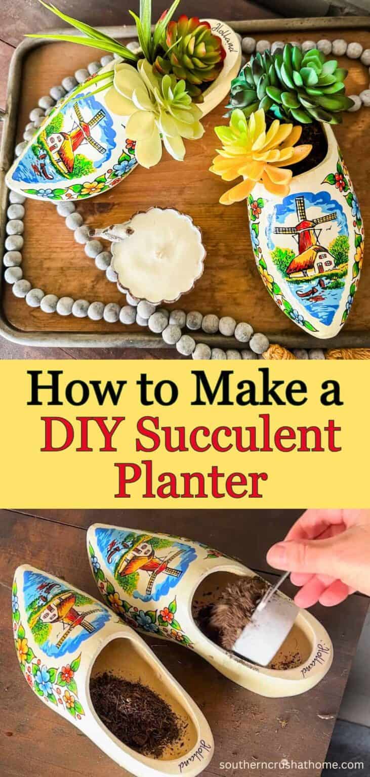 Faux Succulent Planter Diy Southern Crush At Home
