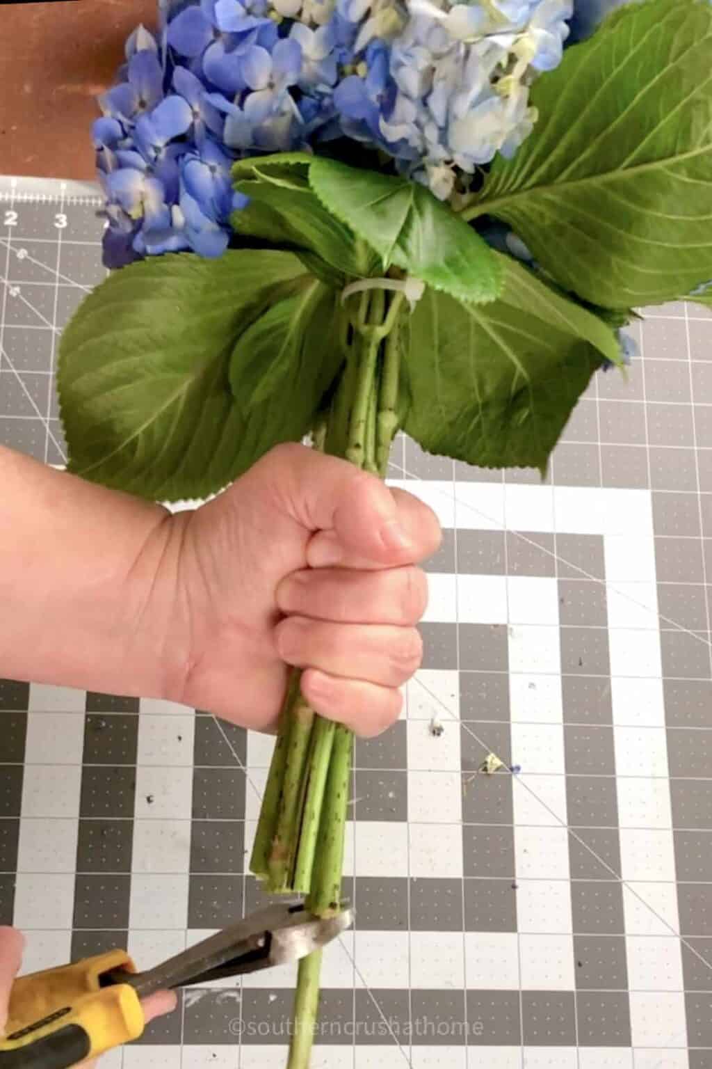 DIY Hydrangea Wedding Bouquet (Under $37) - Southern Crush at Home