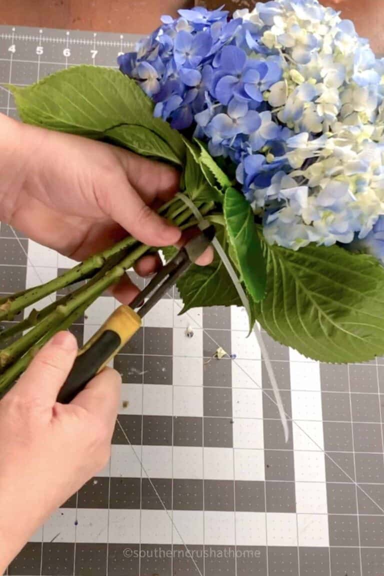 DIY Hydrangea Wedding Bouquet (Under $37) - Southern Crush at Home