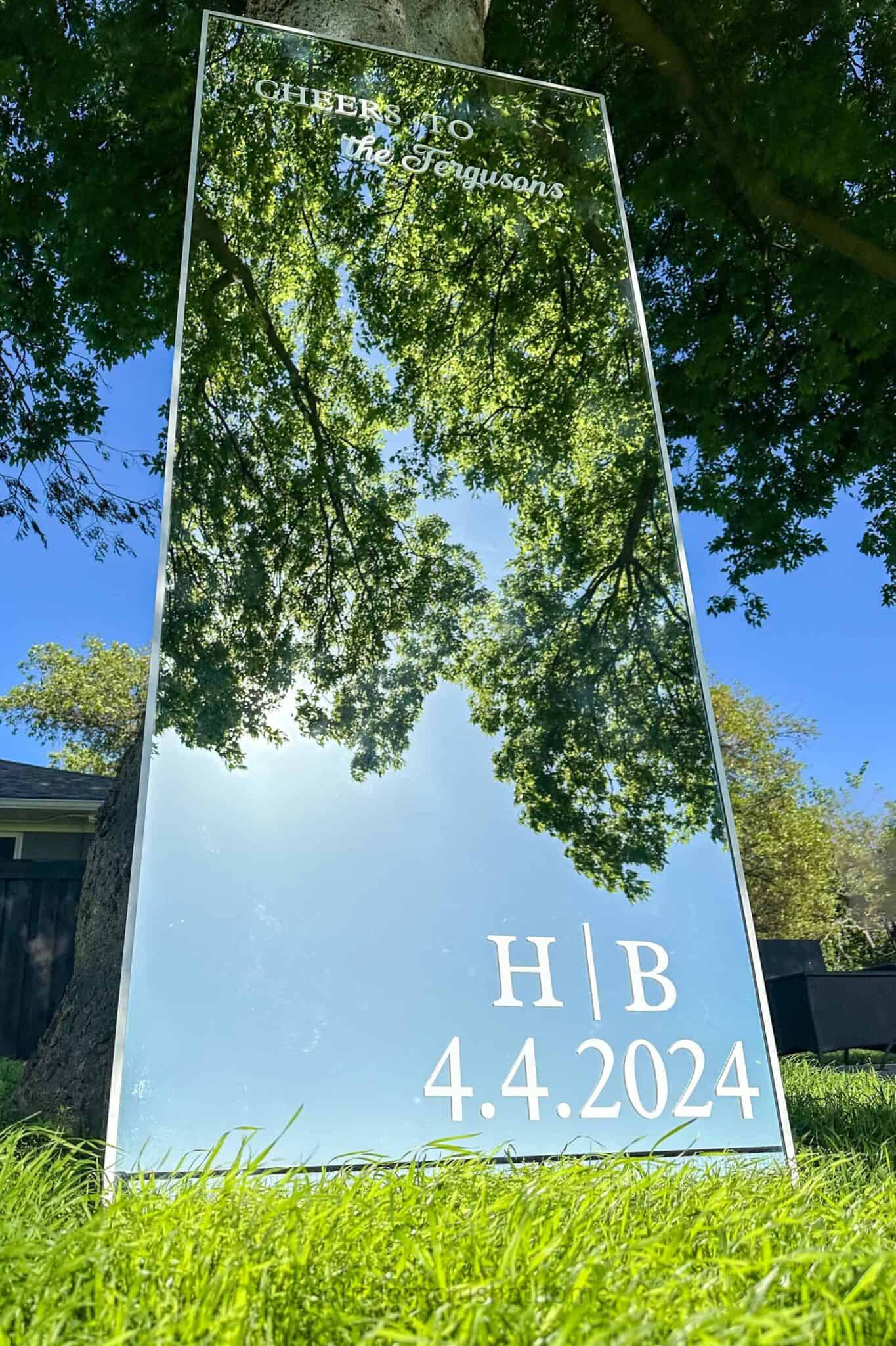 DIY Wedding Welcome Sign Mirror - Southern Crush at Home