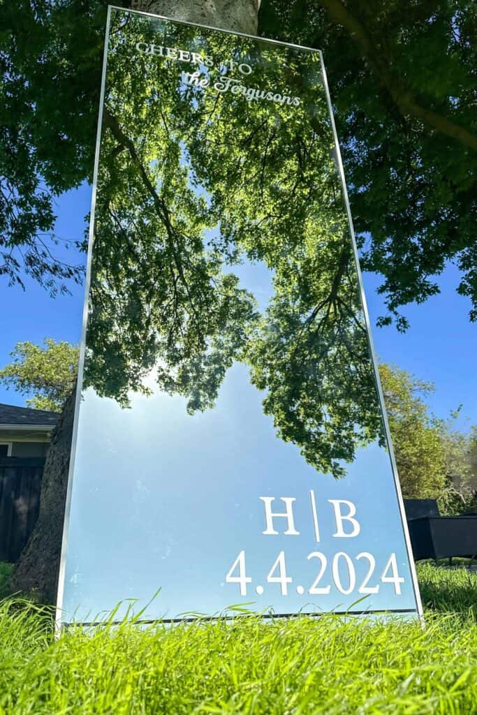 DIY Wedding Welcome Sign Mirror - Southern Crush at Home