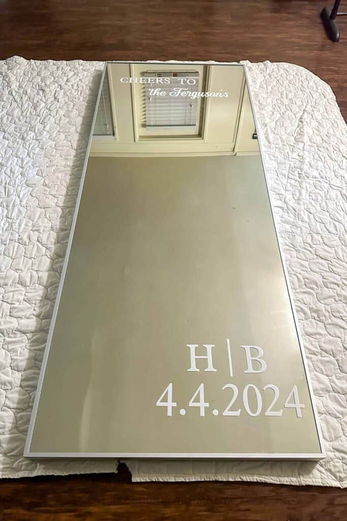 DIY Wedding Welcome Sign Mirror - Southern Crush at Home