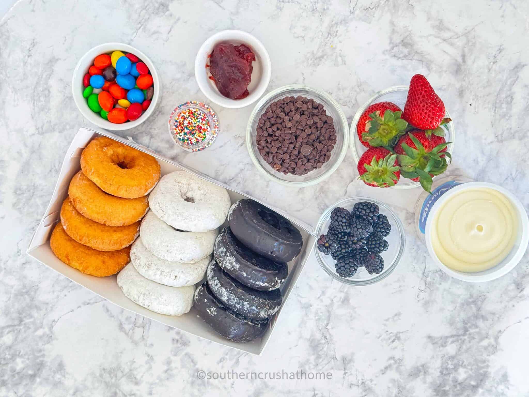 Easy Mini Cakes Using Stacked Donuts - Southern Crush at Home