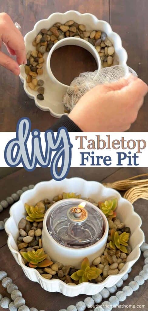 How to Make a DIY Table Top Fire Pit - Southern Crush at Home