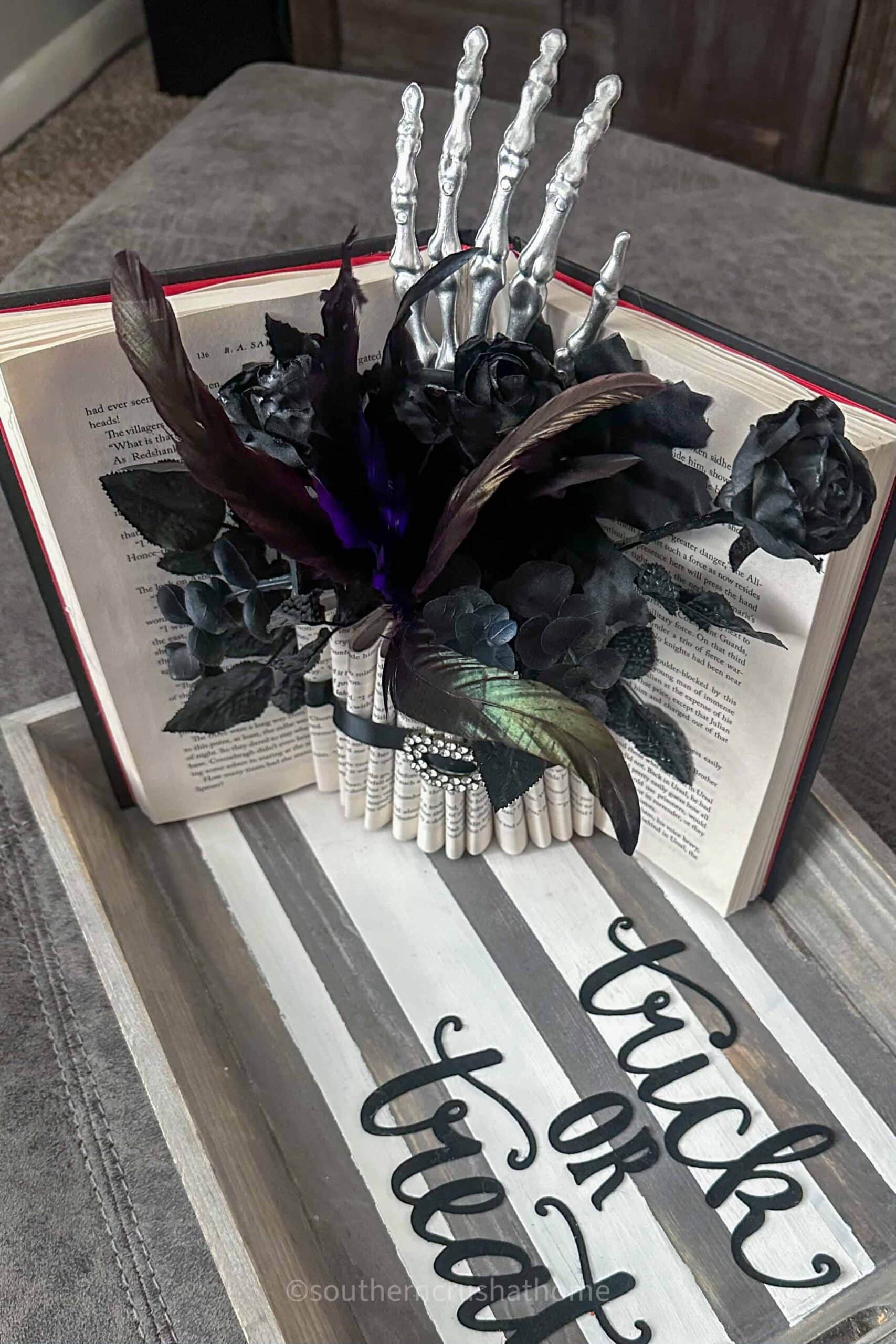 Easy Book Art: How to Make a Folded Book Page Flower Vase - Southern ...