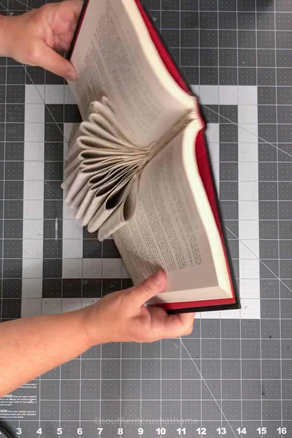 Easy Book Art: How to Make a Folded Book Page Flower Vase - Southern ...