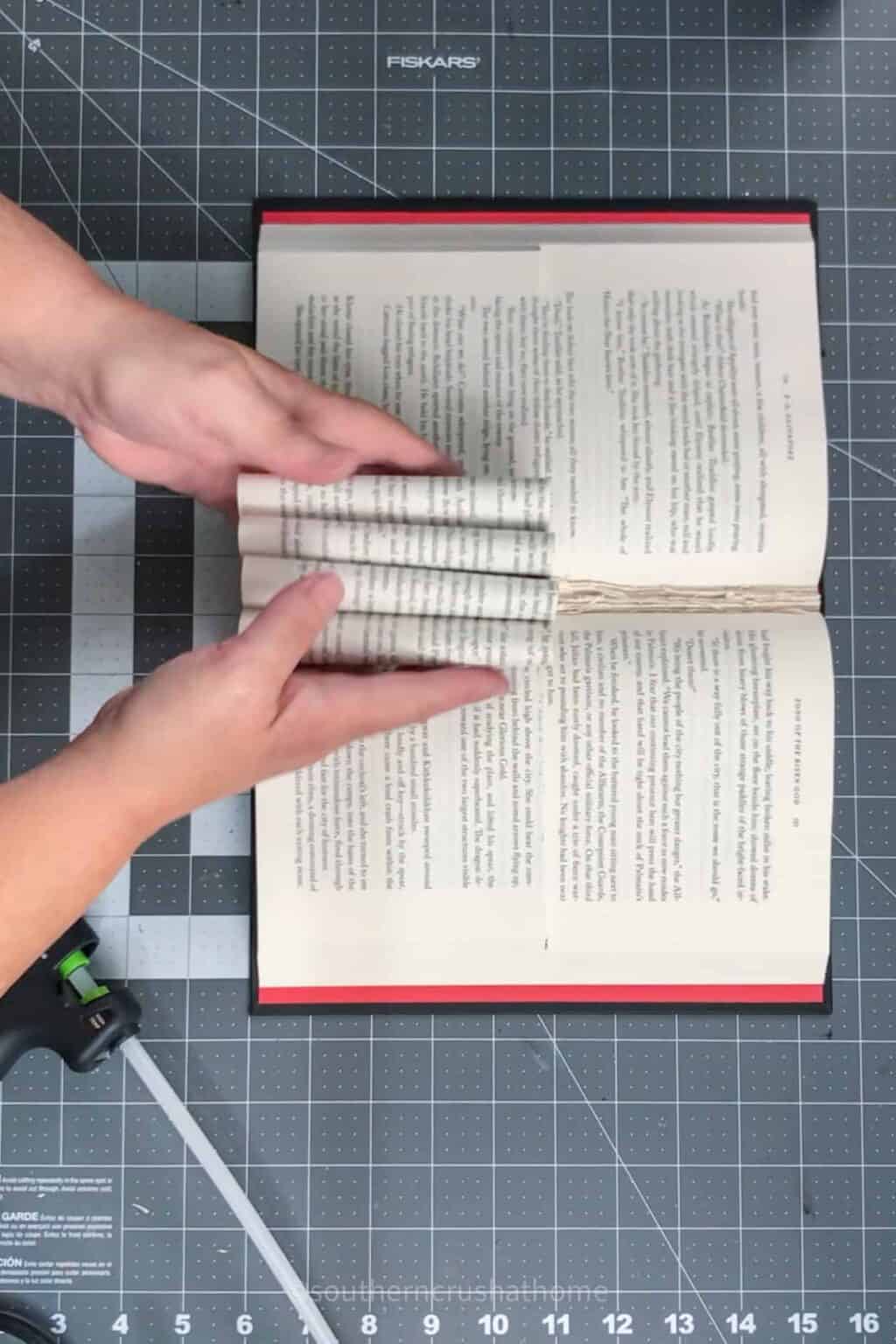 Easy Book Art: How to Make a Folded Book Page Flower Vase - Southern ...