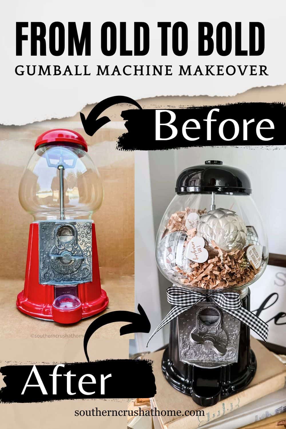 Easy Vintage Gumball Machine Makeover - Southern Crush at Home
